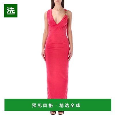 香港直邮BALMAIN 女士连衣裙 GF1RP012JJ774PK SS2026 紫红色