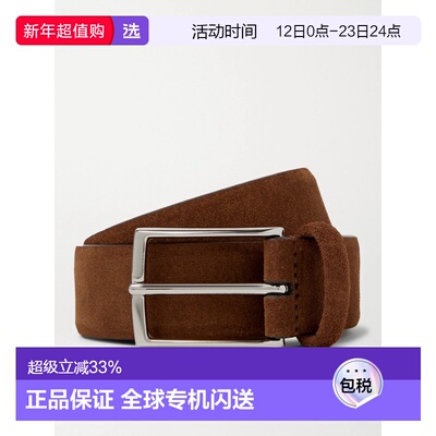 1h可退 香港直邮andersons 男士 3.5cm 绒面革皮带 A1404PL11REPL