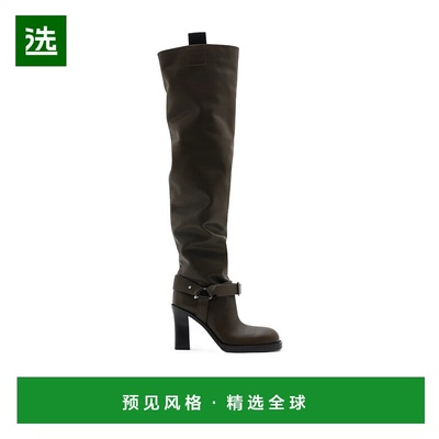 香港直邮Burberry Stirrup高跟长筒靴 80920271