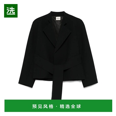 1h可退 香港直邮KHAITE 女士 Edith 長袖束帶夾克 61814114夹克