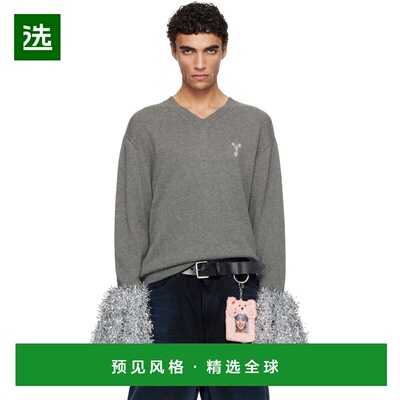 1h可退 香港直邮Doublet 男士 灰色 Cheerleading Pompon 针织衫