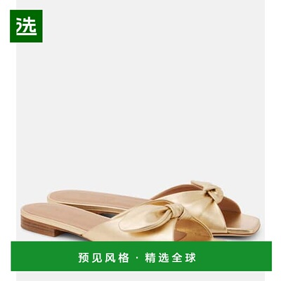 1h可退 香港直邮Malone Souliers 女士 Vargas 10 金属感皮质凉拖
