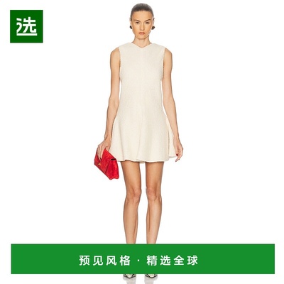 1h可退 香港直邮KHAITE 女士 Mel 珠皮呢连衣裙 5489216 舒适时尚