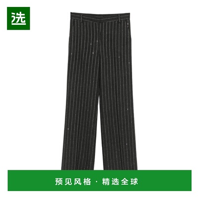 香港直邮ANTONELLI 女士正装裤 P8120801D916 AW2025 黑色 细条纹