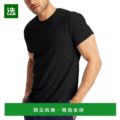 1h可退 【美国直邮】Hanes|X-Temp 男士短袖圆领 T 恤，2 件装