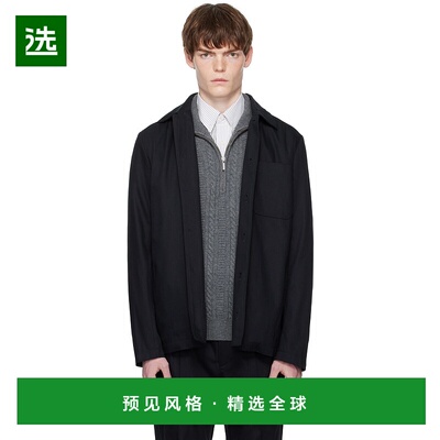 1h可退 香港直邮A.P.C. 男士 海军蓝 Jeffray 夹克 COFCOH02991