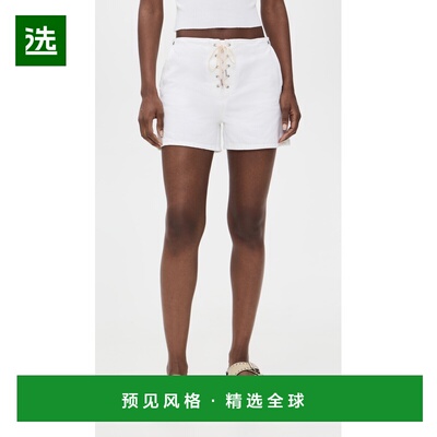 1h可退 香港直邮redone 女士 Boardwalk 短裤 white白色 舒适时尚