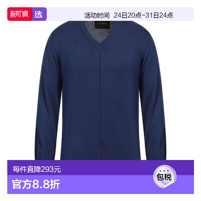 1h可退 【美国直邮】JOHN RICHMOND 男装针织衫 V领长袖毛衣 纯色