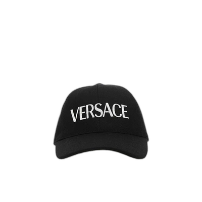 香港直邮Versace 黑色GRECA 徽标棒球帽子 10015901A025701B000