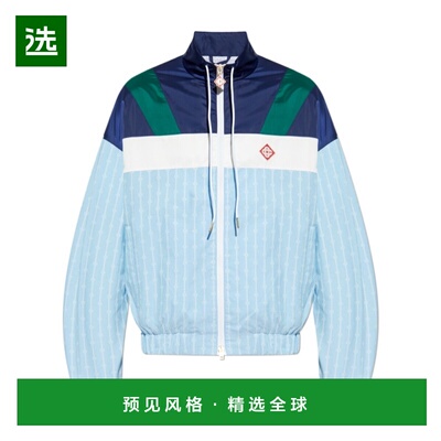 香港直邮CASABLANCA 男士夹克 MS25JK34201 SS2025 蓝色 长袖休闲