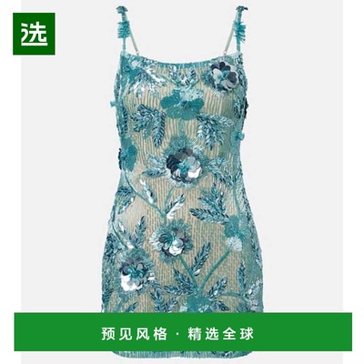 1h可退 香港直邮Rachel Gilbert 女士 Pierre 钉珠花朵装饰迷你连