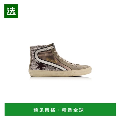 1h可退 香港直邮GOLDEN GOOSE 女士 Slider 皮质运动鞋 metal金属