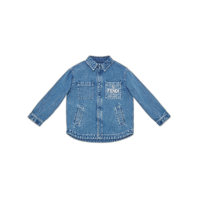 香港直邮Fendi logo标识牛仔外套 JUA196AMHX