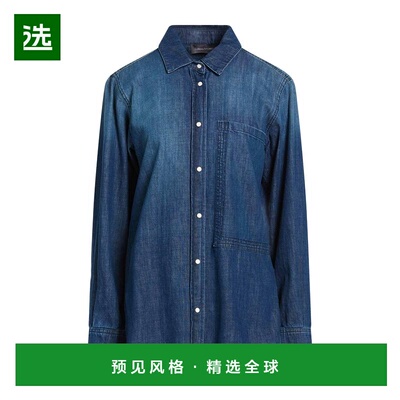 1h可退 香港直邮Lorena Antoniazzi 女士 牛仔布衬衫 blue蓝色 舒