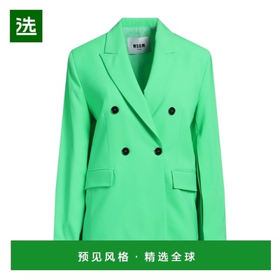 1h可退 香港直邮Msgm 女士 西装外套 green绿色 舒适时尚