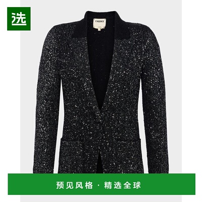 1h可退 【美国直邮】L Agence Lenora 亮片针织西装外套 女装短外