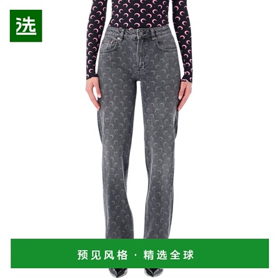 香港直邮MARINE SERRE 女士休闲裤 WPA128BCDEN0006GR90 AW2025