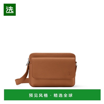 欧洲直邮LV路易威登 Boarding系列男士棕褐色小牛皮拉链开合