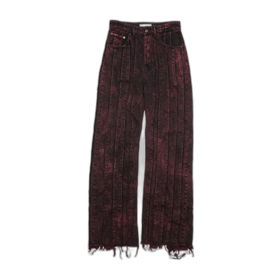 香港直邮Acne Studios 拼接条纹牛仔长裤 A00411