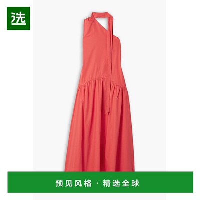 1h可退 香港直邮Kika Vargas 女士 Joni 单肩棉质府绸长款连衣裙