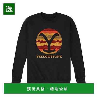 1h可退 【美国直邮】AIRWAVES 男士黄石牧场图案填充抓绒卫衣 舒