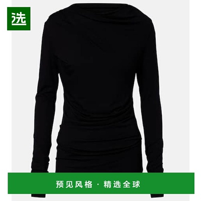 香港直邮Entire Studios 女士 垂褶针织上衣 black黑色 舒适时尚