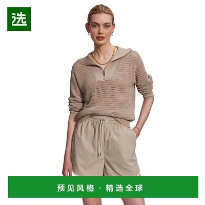 1h可退 香港直邮VARLEY 女士 Billie 半拉链针织毛衣  舒适时尚