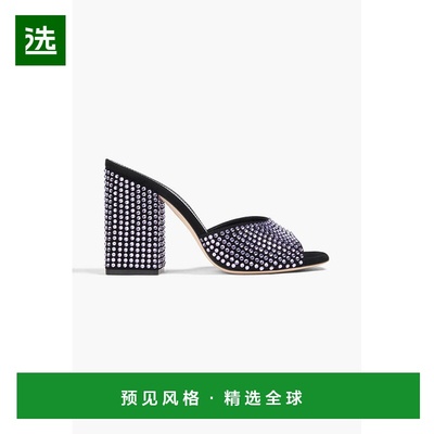 1h可退 香港直邮Paris Texas 女士 Holly Anja 水晶装饰绒面革凉