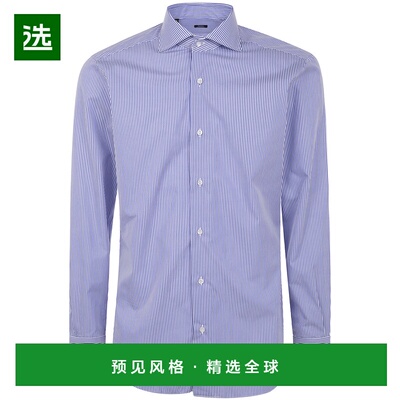 香港直邮BARBA 男士衬衫 I1U13P0150085UBLUE AW2025 蓝色 