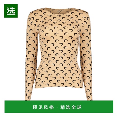 香港直邮Marine Serre 弹性平纹针织 T 恤 WTS006ACJER0001长袖