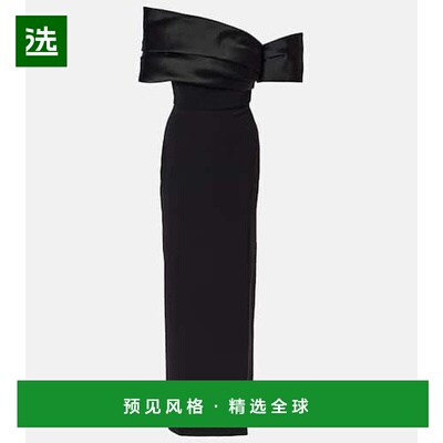 1h可退 香港直邮SOLACE LONDON 女士 Alexis 绸缎边长款连衣裙