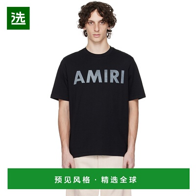 1h可退 香港直邮AMIRI 男士 黑色 Stencil T 恤 AMJYTE1214针织