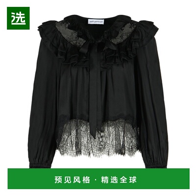 香港直邮SELF-PORTRAIT 女士外套 RS26192TB SS2026 黑色 粘胶蕾