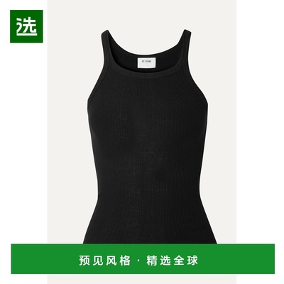 1h可退 香港直邮redone 女士 罗纹棉针织背心 R242WTK1Black