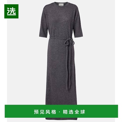 1h可退 香港直邮LISA YANG 女士 Tilde 束带羊绒长款连衣裙