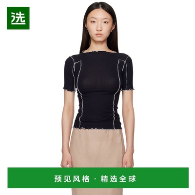 1h可退 香港直邮Baserange 女士 海军蓝 Omato T 恤 TTOM3