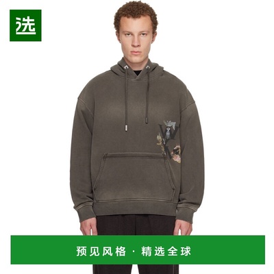 1h可退 香港直邮Wooyoungmi 吴阳米 男士 棕色 Minhwa Logo Dyed