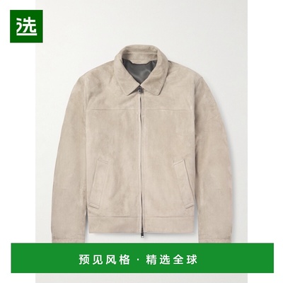 1h可退 香港直邮Brioni 布里奥尼 男士 麂皮拉链夹克 PLBV0LPB713