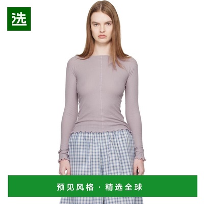 1h可退 香港直邮Baserange 女士 紫色 Pama 长袖 T 恤 TTPAL