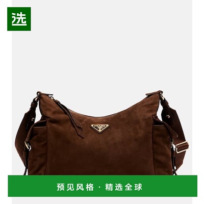 香港直邮Prada 普拉达 女士 Explore 大号绒面革肩包斜挎包手提包
