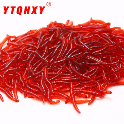 Luya bait simulation earthworm bait 3.5cm fake bait red wor