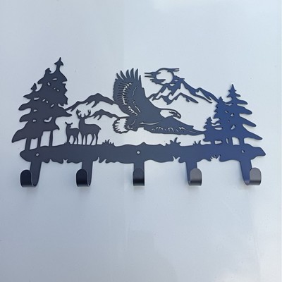 Metal Eagle Coat Hook Wall Mounted with 5 Hooks Hanger and