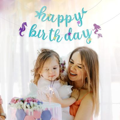 Happy Birthday lettering, happy birthday, banner raising, d