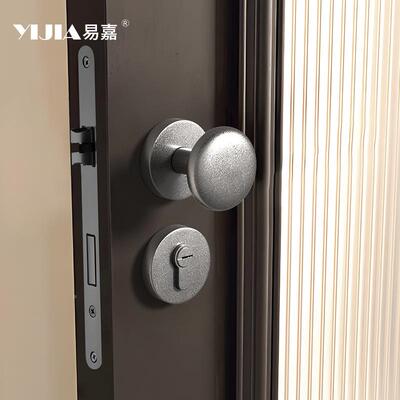 易嘉复中古球型室用内卧室风门锁古做旧实木门把手通型静音磁吸门