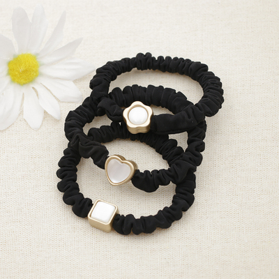 爱心花朵皮筋无接缝发圈头饰品