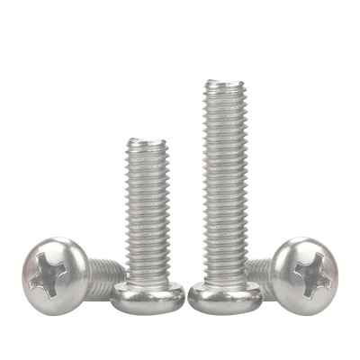 304不锈钢十字盘头螺丝圆头M2M2.5M3M4M5M6M8*7x9x11x13x15x17x19