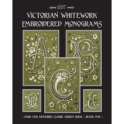 现货 Victorian Whitework Embroidered Monograms维多利亚刺绣书