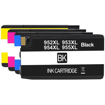 8710黑彩墨水盒通用惠普喷墨打印机HP OfficeJetPro 8720 8725专用四色墨盒955xl磨合连供补充959彩墨汁耗材