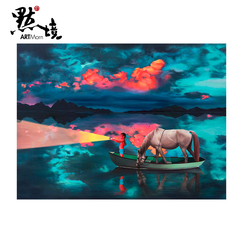 默境王晓勃版画寻找光明之路NO.82艺术家亲笔签名限量99版装饰画_虎窝淘