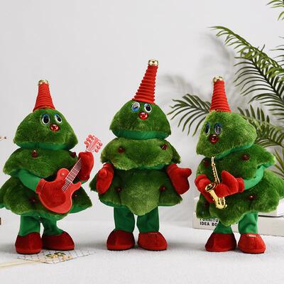 会唱诞歌会跳舞的圣诞跳舞树日音乐玩节礼物具圣节sds摆件